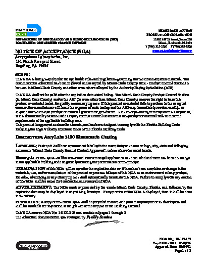 FL8828.1-R2 - Acrylabs 2100 Elastomeric Coating