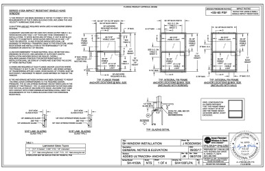 FL23358.2-R5 - Impact Resistant Single Hung Window