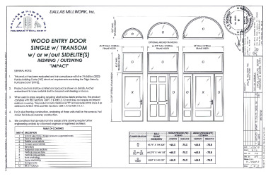FL30905.2-R1 - Up to a 3'6 x 8'0 Stile and Rail Wood Entry Door