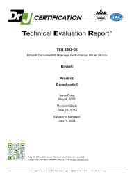 DRJ-2202-02 - Rmax® Durasheath® Drainage Performance Under Stucco