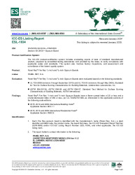 ESL-1034 - Panel Rey® Fire Rey 1/2-inch and 5/8-inch Gypsum Boards