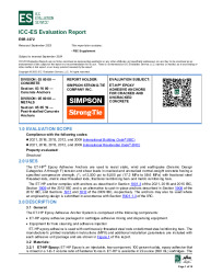 ESR-3372 - ET-HP® EPOXY ADHESIVE ANCHORS FOR CRACKED AND UNCRACKED