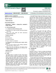 ESR-3527 - Hercuwall® Series 8 Insulated Concrete Panel System