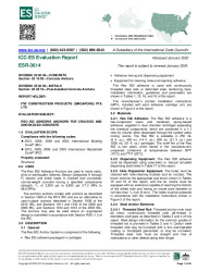 ESR-3614 - Reo 502 Adhesive Anchors for Cracked and Uncracked Concrete