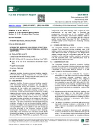 ESR-4949 - Integrated Modular Solutions Structural Building Materials