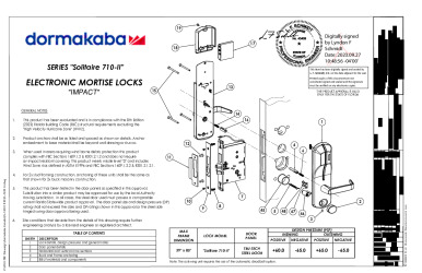 FL13061.4-R16 - Electronic Operated Mortise Lock "Hotel or