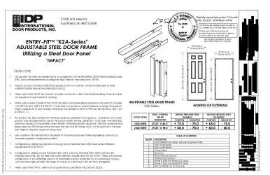 FL14512.4-R8 - 18 ga. Adjustable Split Steel Frame System Utilizing a