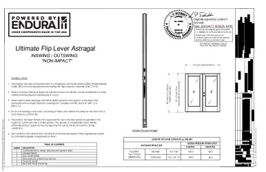 FL14823.1-R13 - The Ultimate Flip Lever Extruded Aluminum Astragal for use