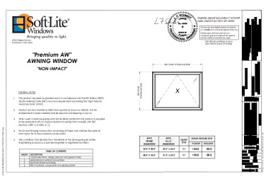 FL15783.1-R5 - Extruded PVC Awning Window - (X Configuration)