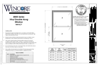 FL15819.2-R13 - Extruded PVC Double Hung Window with "Impact"