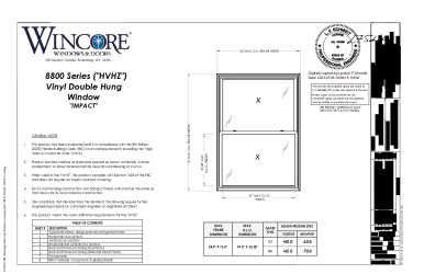 FL15819.3-R13 - Extruded PVC Double Hung Window with "Impact"