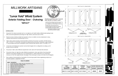 FL17348.1-R4 - Externally Opening Bi-folding "Impact" Glazed Wood