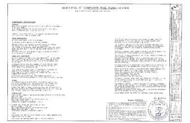 FL18514.1-R9 - Large missile impact resistant composite panel wall system.