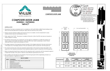 FL20868.1-R3 - Composite Door Jambs for use with Single (up to nominal