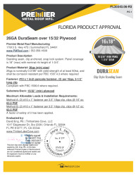 FL30343.6-R3 - 26ga (min) DuraSeam over 15/32" (min) plywood