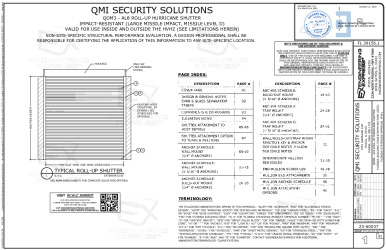 FL39156.1-R4 - Qompact 3 - AL8 Roll-Up Hurricane Shutter - End Retention