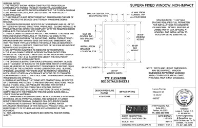 FL42373.2-R1 - uPVC Fixed Window, Non Impact