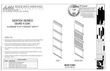 FL46697.4-R1 - Aluminum "V - Groove" Soffit - Center Vent and