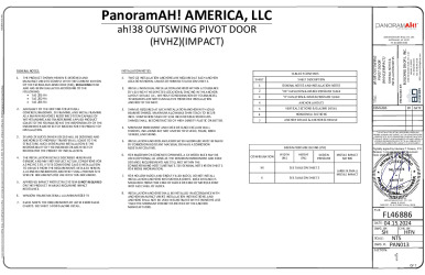 FL46886.3-R0 - ah!38 Outswing Pivot Door (HVHZ) (Impact)