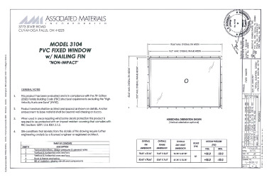 FL9909.12-R18 - Extruded PVC "Non-Impact" Fixed Window with