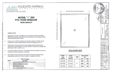 FL9909.15-R18 - Extruded PVC "Non-Impact" Fixed Window