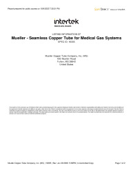 ITK-19305 - Mueller - Seamless Copper Tube for Medical Gas Systems