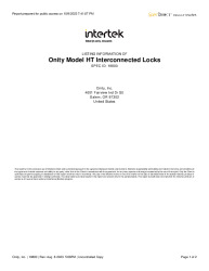 ITK-19800 - Onity Model HT Interconnected Locks