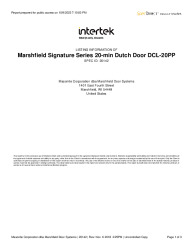 ITK-20142 - Marshfield Signature Series 20-min Dutch Door DCL-20PP