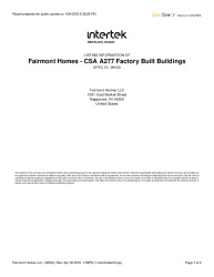 ITK-26530 - Fairmont Homes - CSA A277 Factory Built Buildings