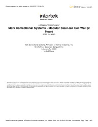 ITK-26883 - Mark Correctional Systems - Modular Steel Jail Cell Wall (2