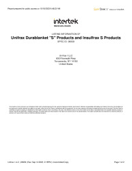 ITK-26939 - Unifrax Durablanket "S" Products and Insulfrax S