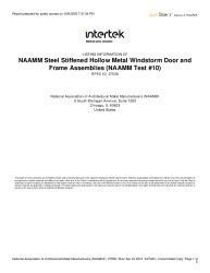 ITK-27539 - NAAMM Steel Stiffened Hollow Metal Windstorm Door and Frame