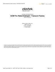 ITK-32712 - SCM Fire Rated Sidelight / Transom Frames