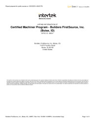 ITK-36557 - Certified Machiner Program - Builders FirstSource, Inc.