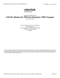 ITK-51040 - 2167187 Alberta Ltd. FEP Fire Protection- FERL Program