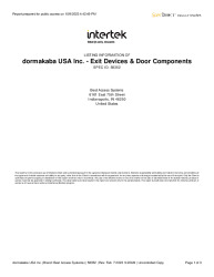 ITK-58352 - dormakaba USA Inc. - Exit Devices & Door Components