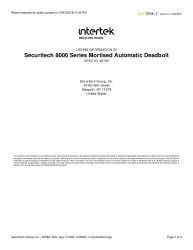 ITK-63780 - Securitech 8000 Series Mortised Automatic Deadbolt