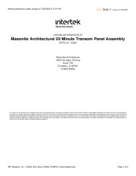 ITK-74303 - Masonite Architectural 20 Minute Transom Panel Assembly