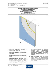 ITK-28909 - Metl-Span HPCI - Barrier™ Insulated Metal Panel system
