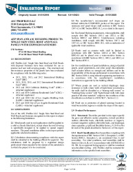 ER-0550 - AEP Span and ASC Building Products: Single Skin Steel Roof